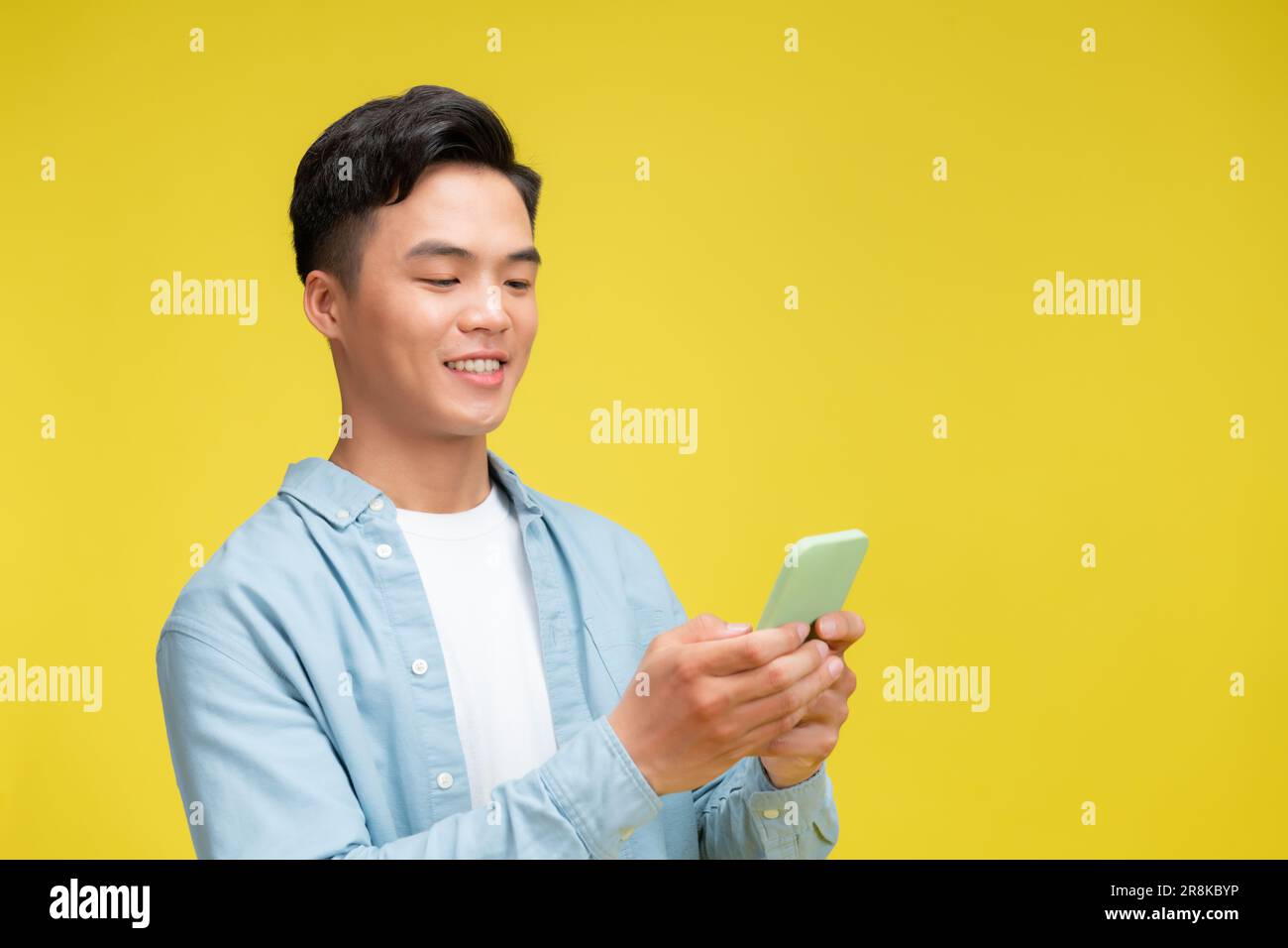 Pleasant surprise young attractive man hi-res stock photography and ...