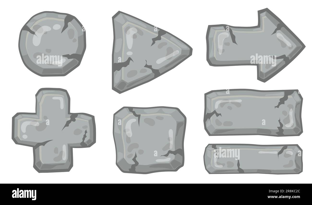 Stone arrows and signs set Stock Vector Image & Art - Alamy