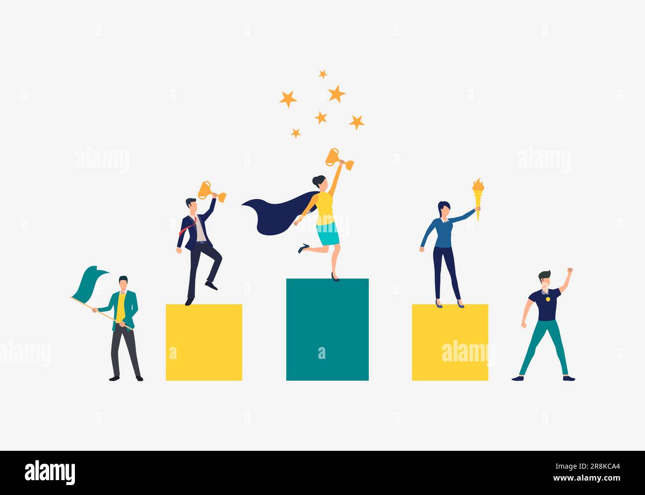 Business achievement vector illustration Stock Vector Image & Art - Alamy