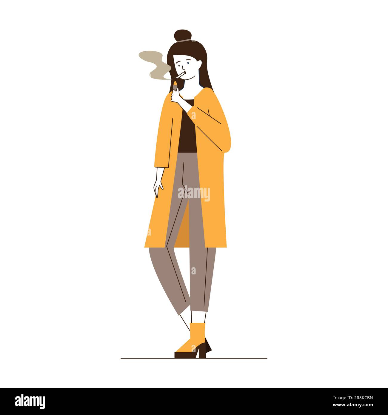 Lighting cigarette Stock Vector Images - Alamy