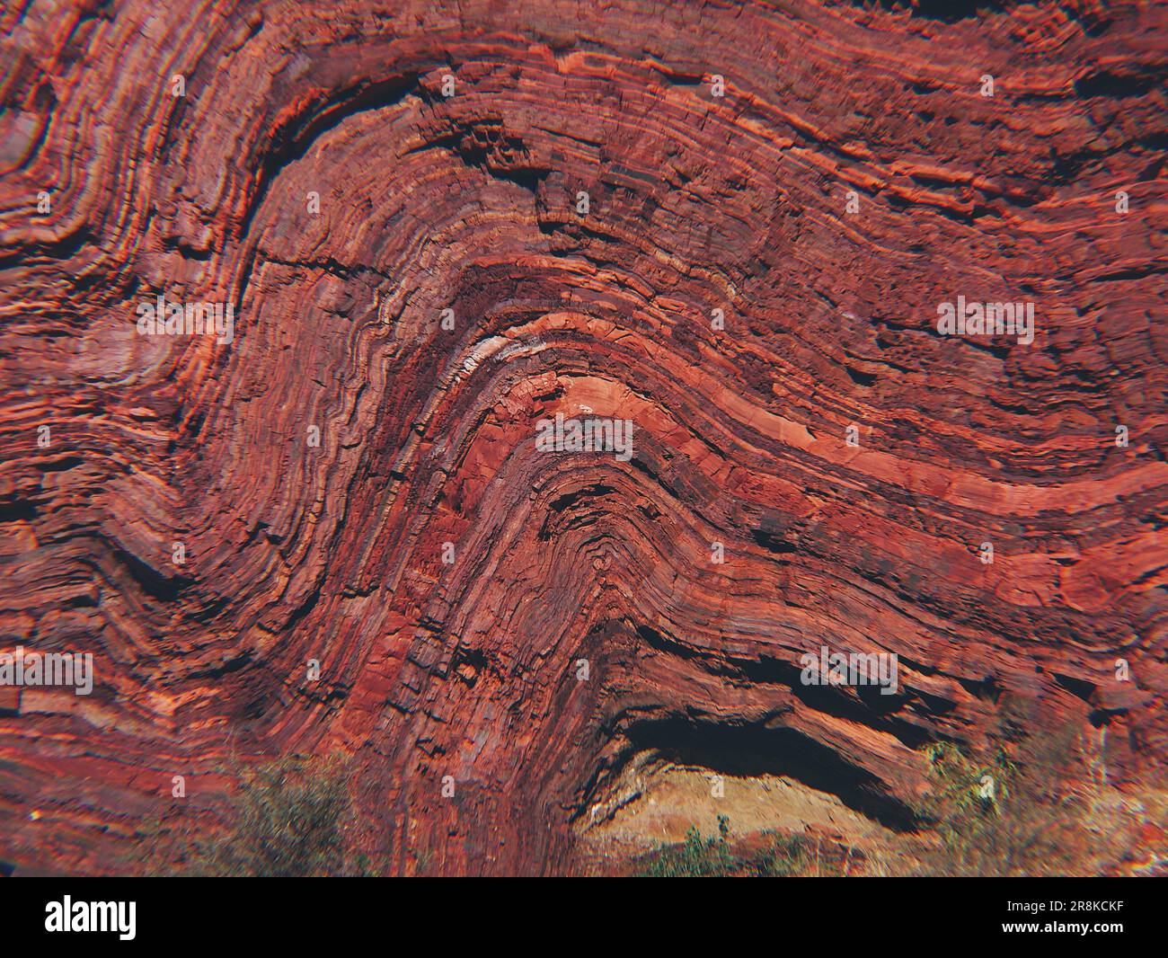 Layers of Ancient Red Rock, Karijini National Park Stock Photo - Alamy