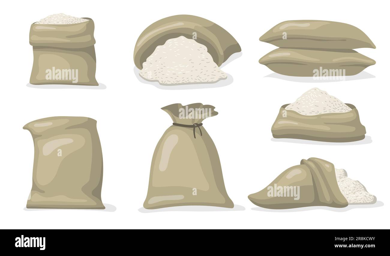 Rice pile set vector Stock Vector Images - Alamy