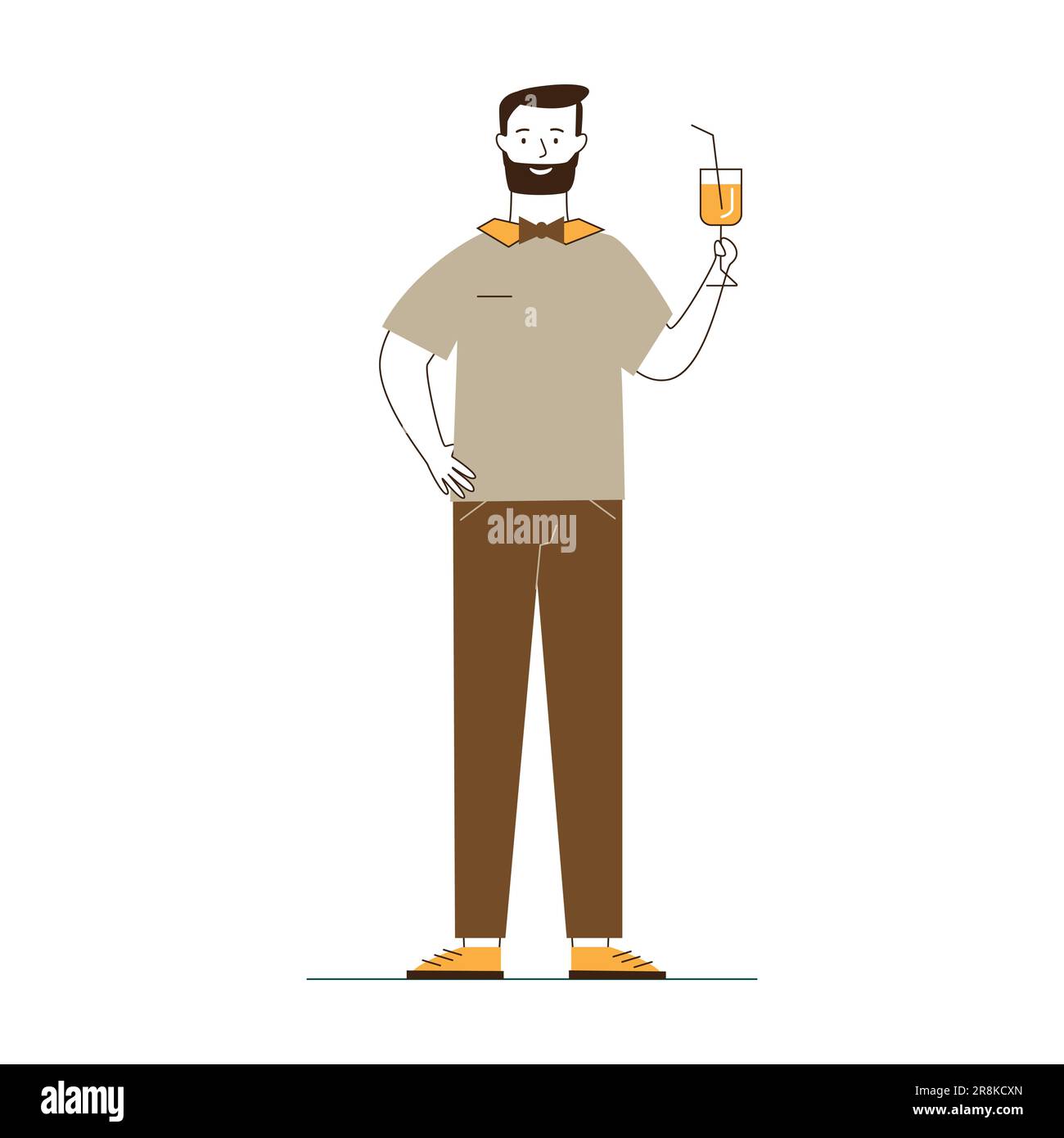 Cocktail cafe bartender man Stock Vector Images - Alamy