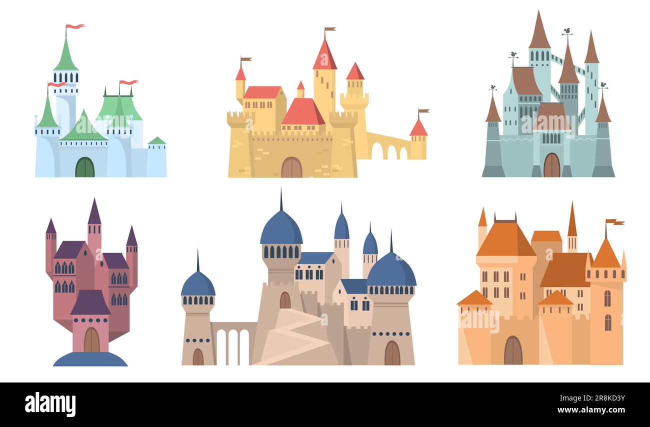 Medieval castles set Stock Vector Image & Art - Alamy