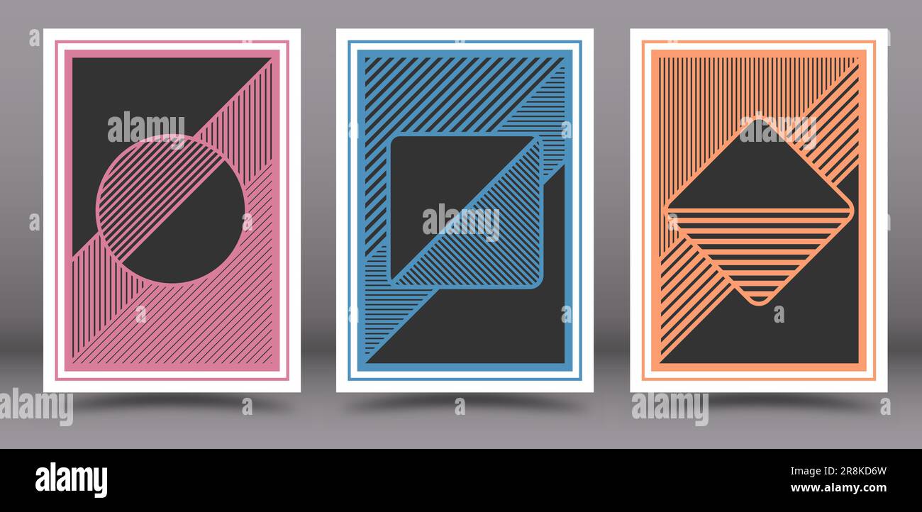 Geometric composition for interior design, prints, postcards, posters ...