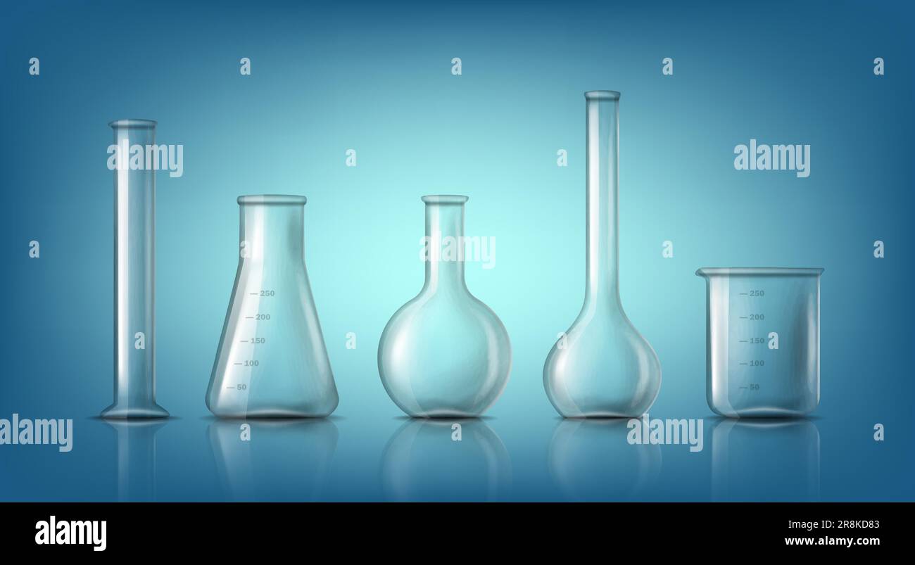 Graduated glassware Stock Vector Images - Alamy