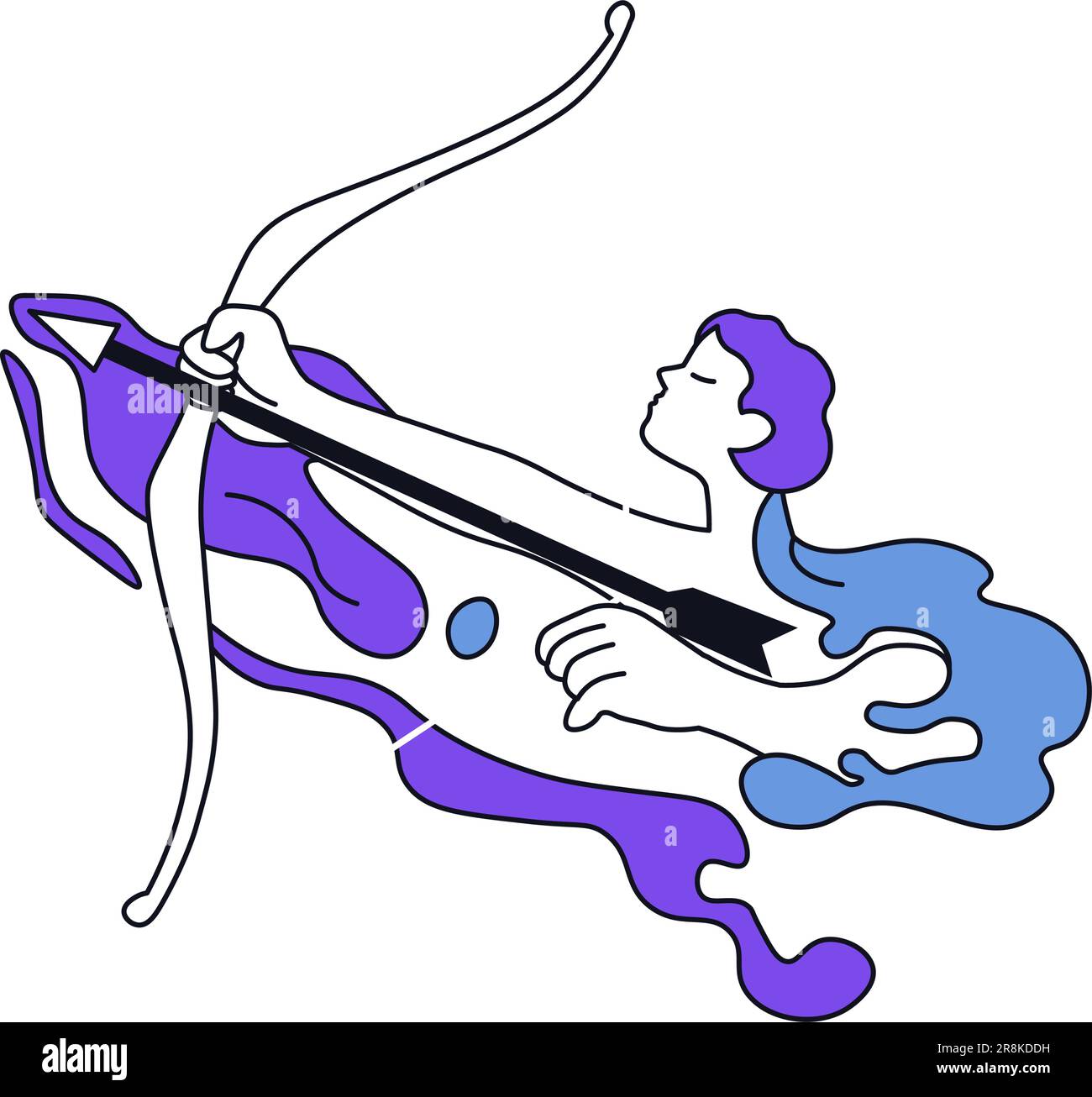 Zodiac sign of Sagittarius or Archer, astronomy Stock Vector Image ...