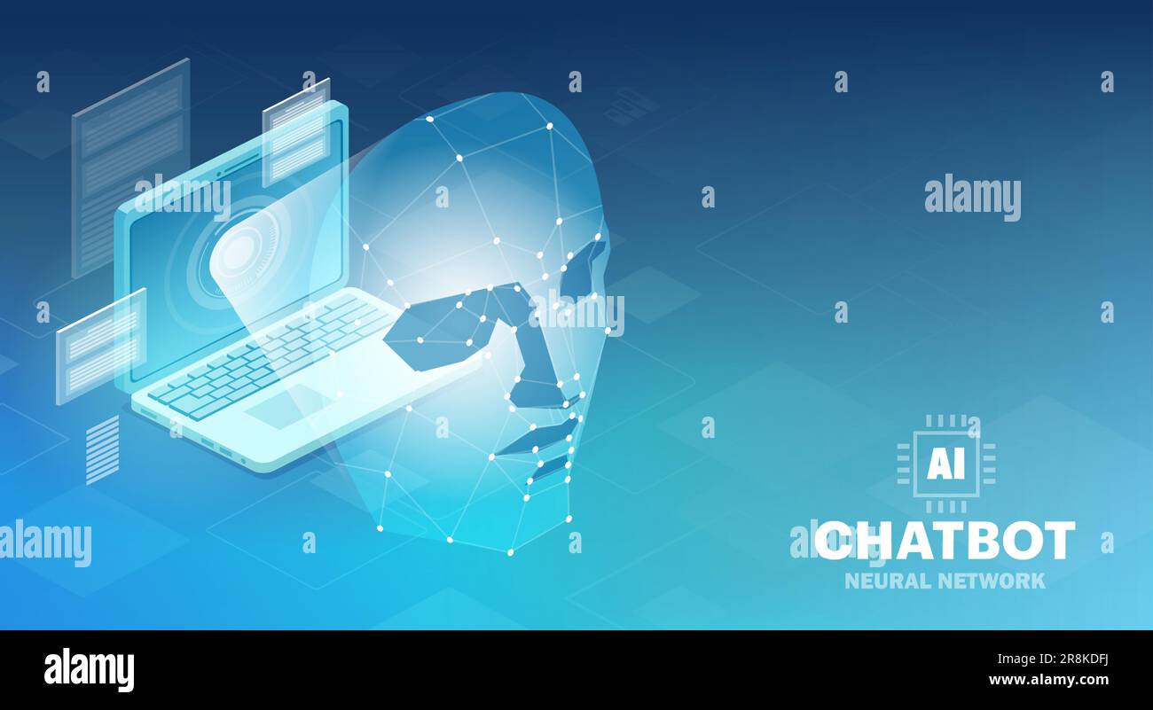 Artificial intelligence, chatbot and modern technology concept Stock ...