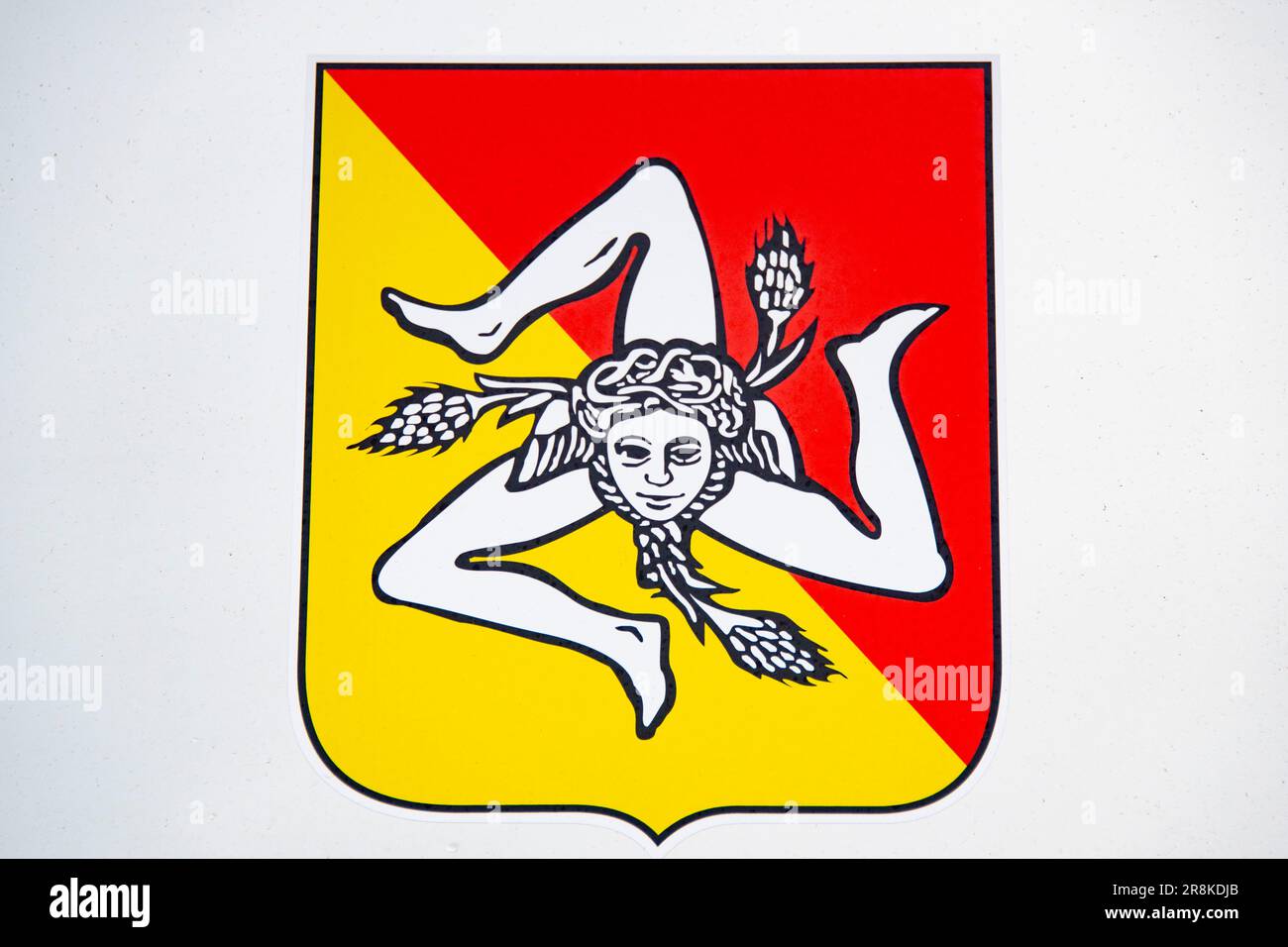 The Flag of Sicily - Italy Stock Photo - Alamy