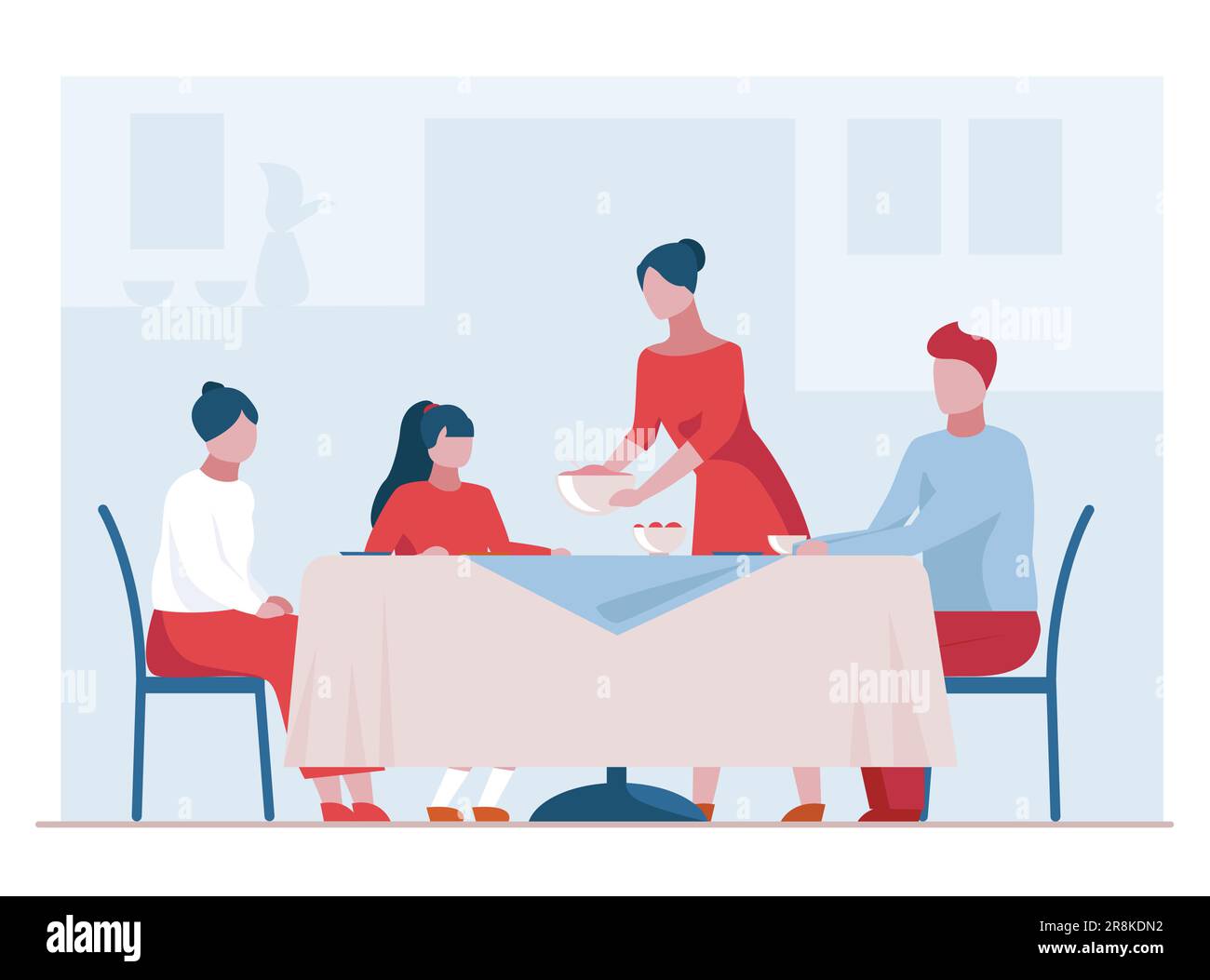 Having dinner party Cut Out Stock Images & Pictures - Alamy