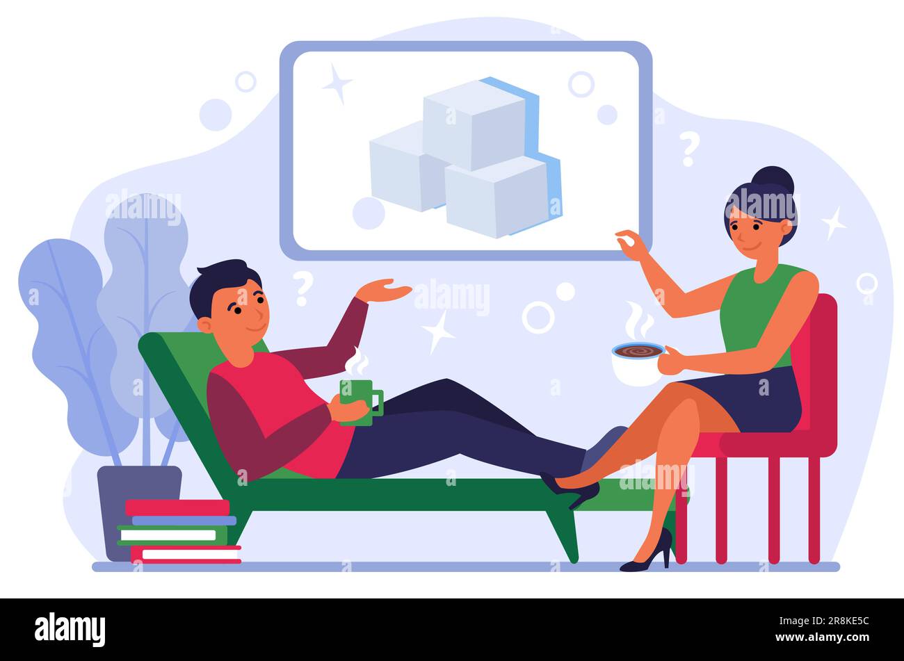 Couple discussing business Stock Vector Images - Alamy