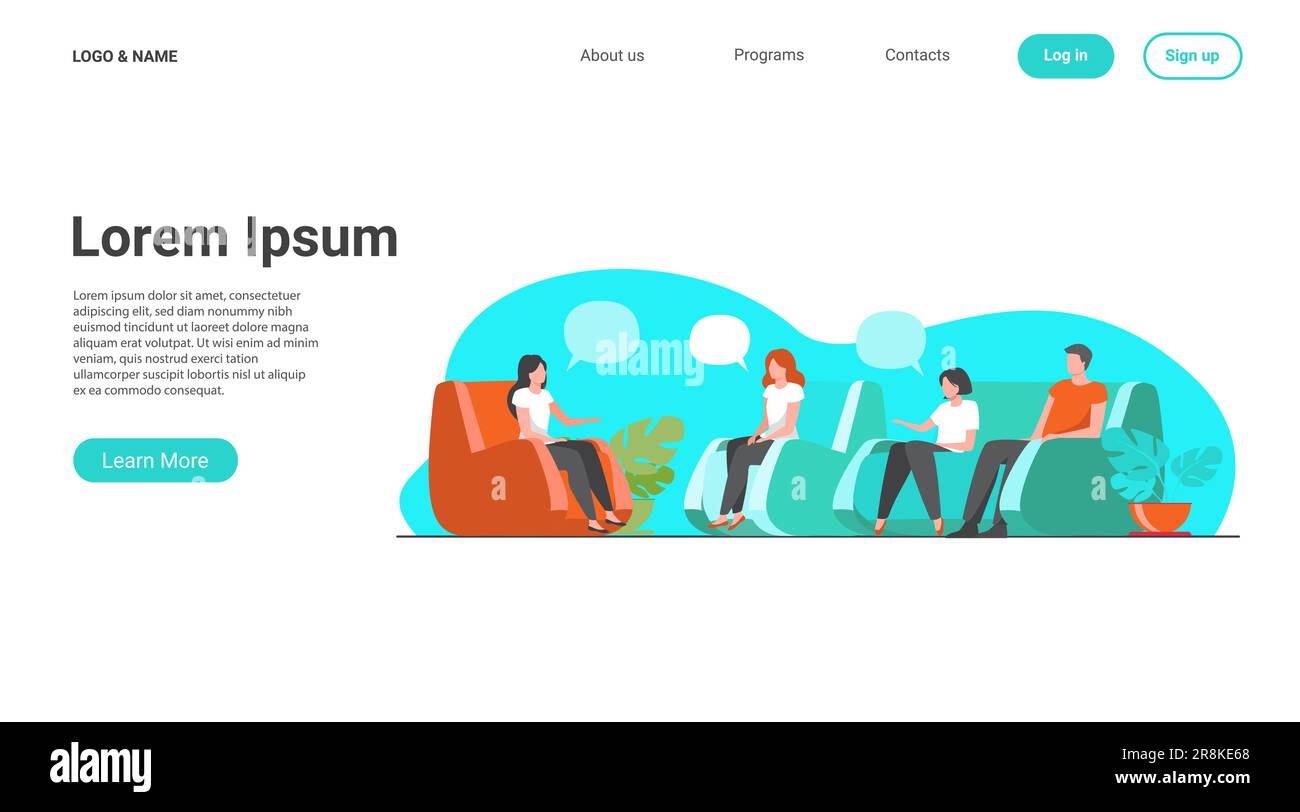 Group therapy and support concept Stock Vector Image & Art - Alamy