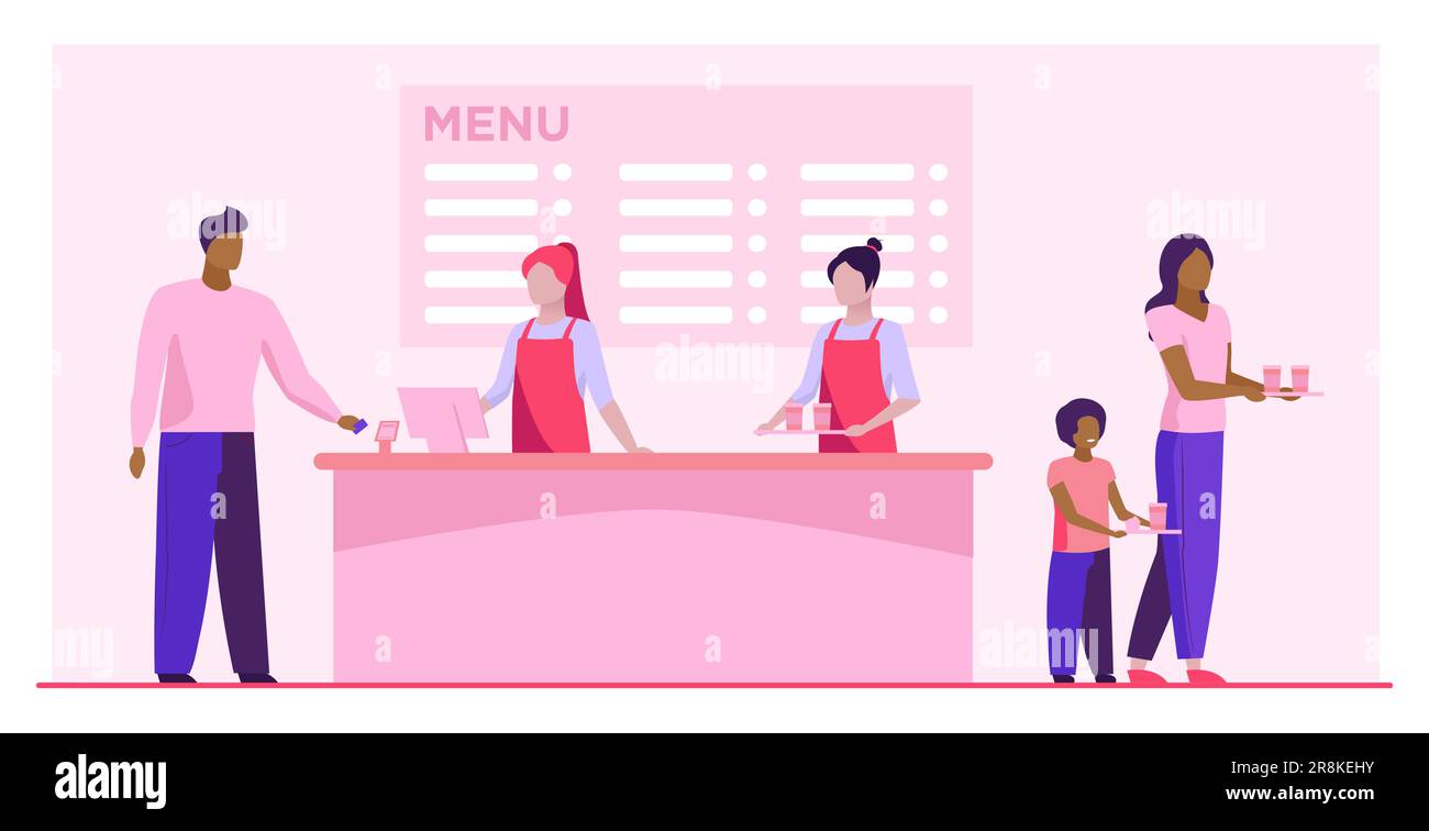 Fast food restaurant counter Stock Vector Image & Art - Alamy