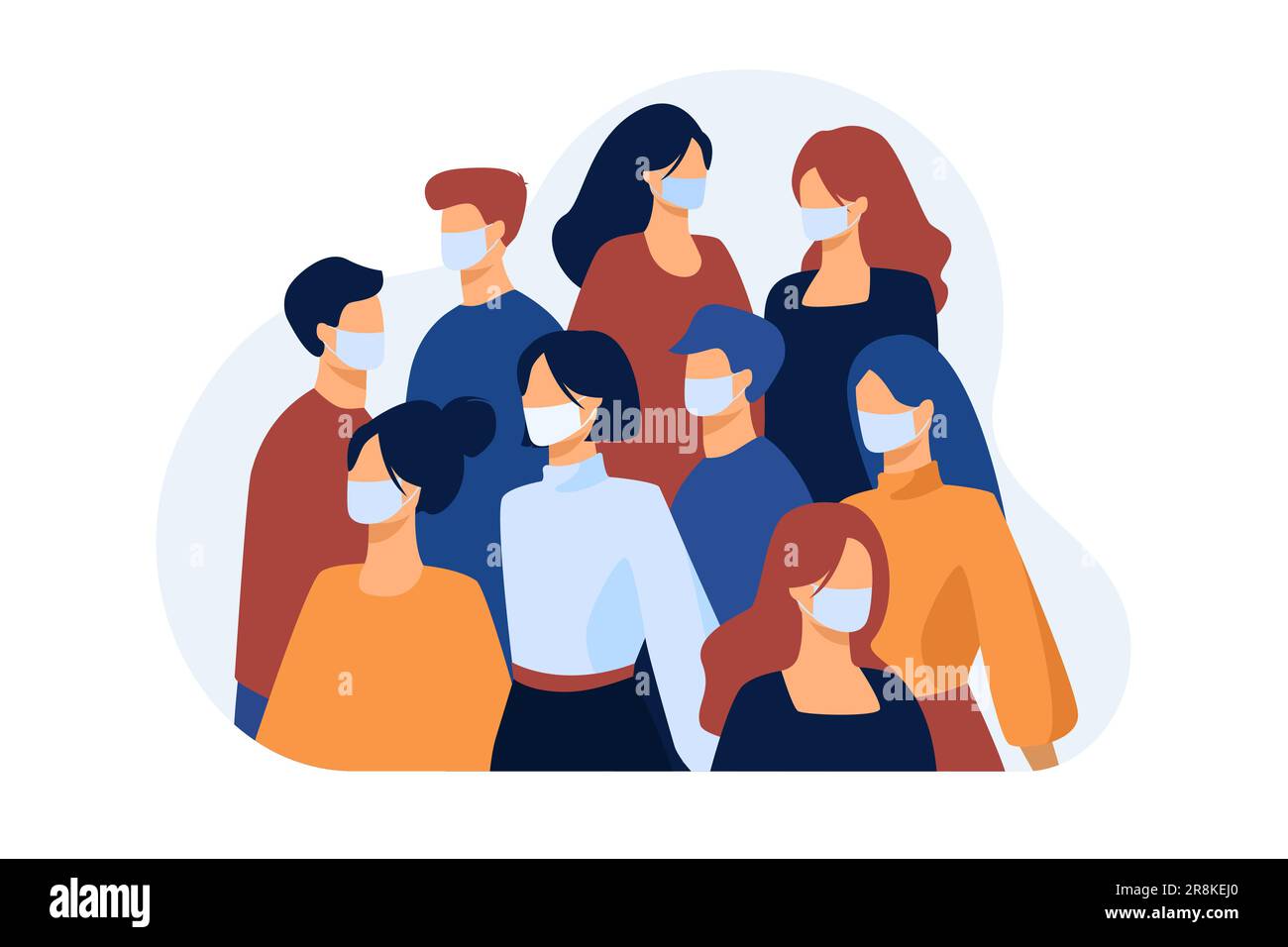 Wearing face mask outdoors Stock Vector Images - Alamy