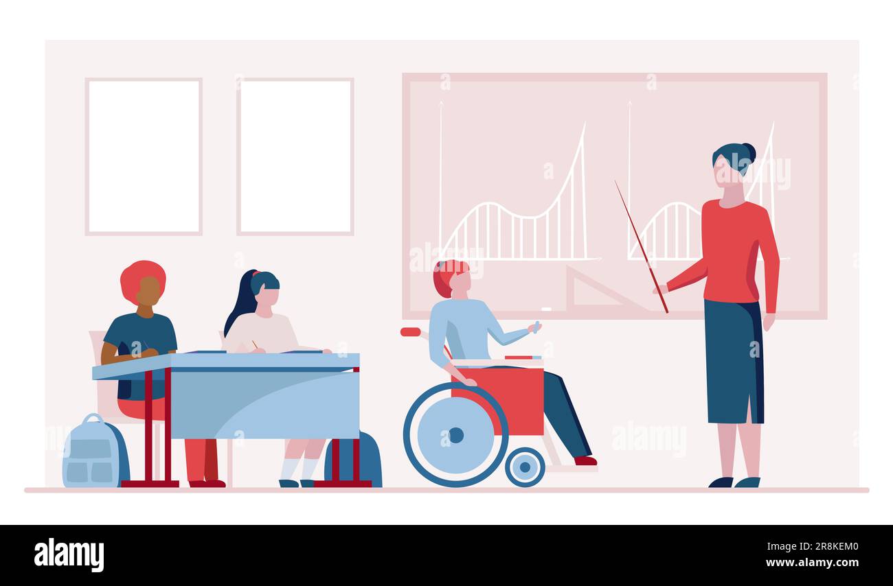 Disable student in class Stock Vector Image & Art - Alamy