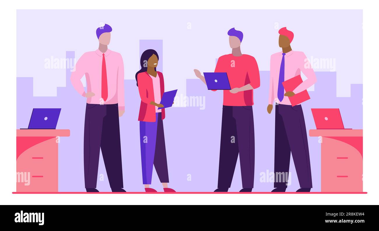 Group of people four talking Stock Vector Images - Alamy