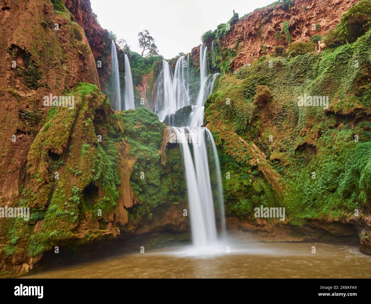 Beautiful Ouzoud Waterfalls located near the village of Tanaghme in ...