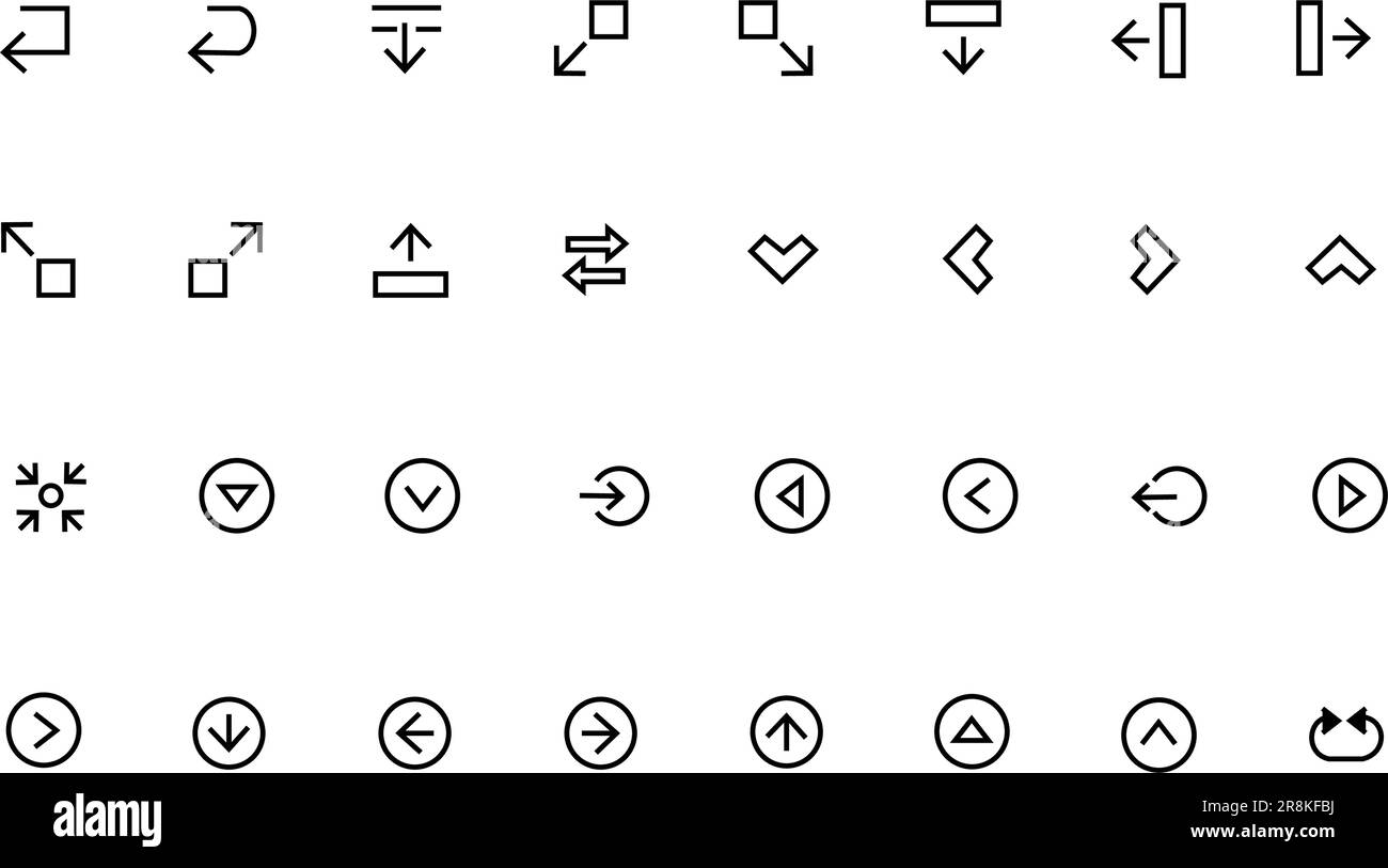 Arrow icons set. OK icon. Arrow vector collection. Ok. Cursor. Modern ...