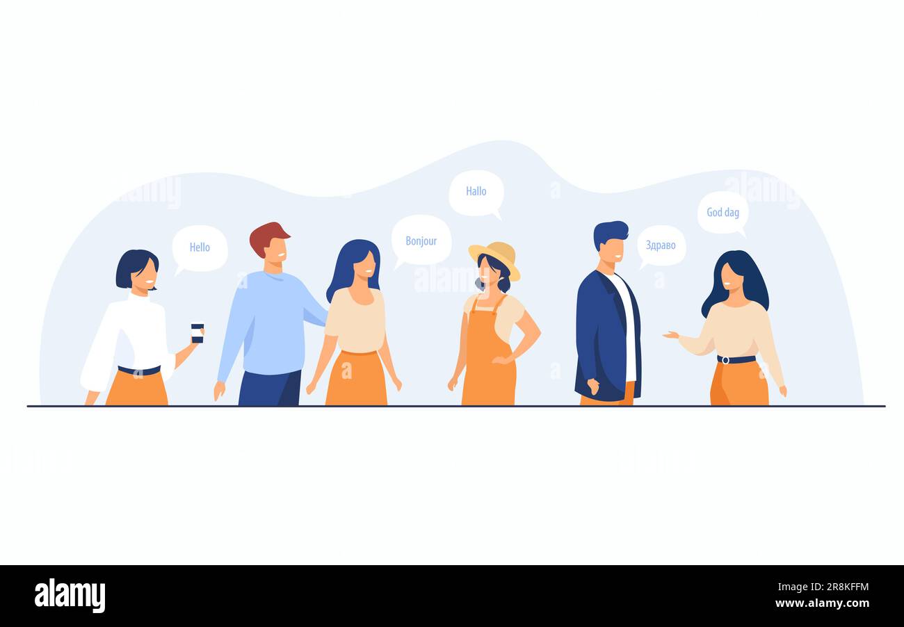 Speaking various languages illustration Stock Vector Images - Alamy