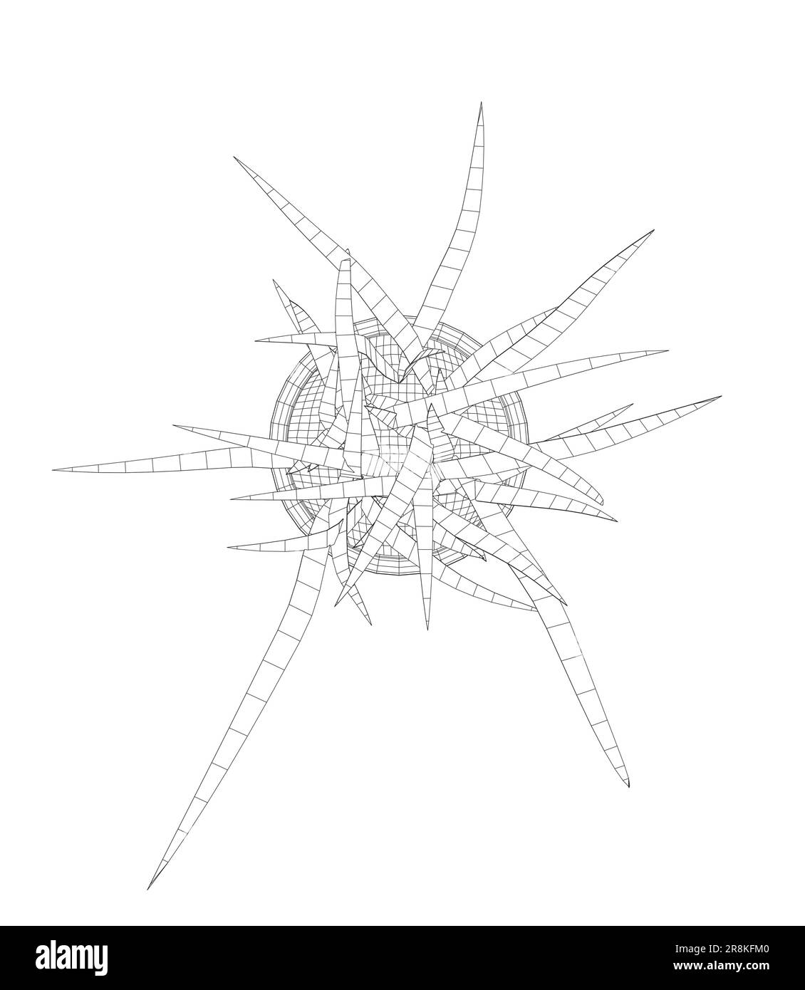 3d wireframe of a hand Cut Out Stock Images & Pictures - Alamy