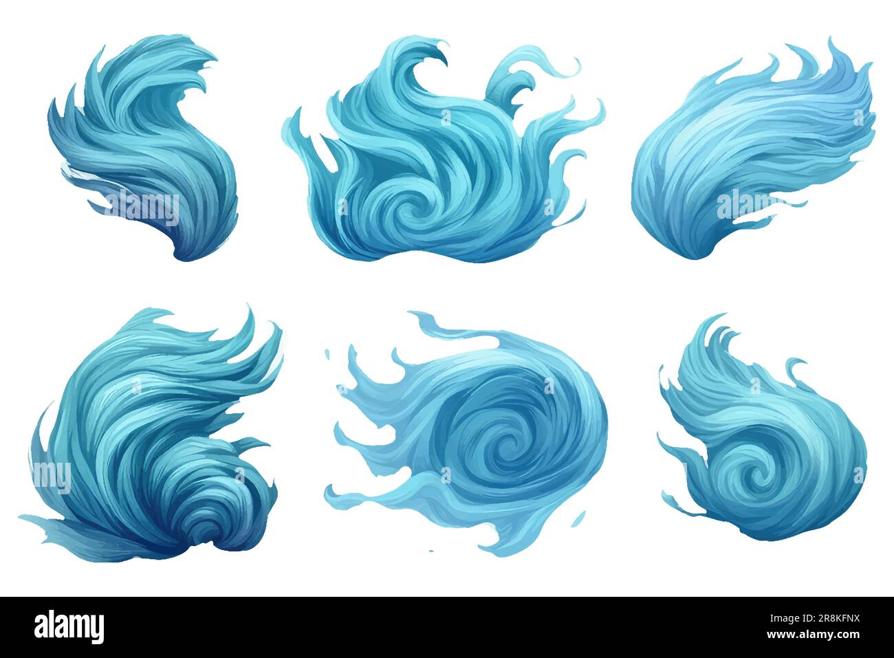 ui set vector illustration of air flow wind isolate on white background ...