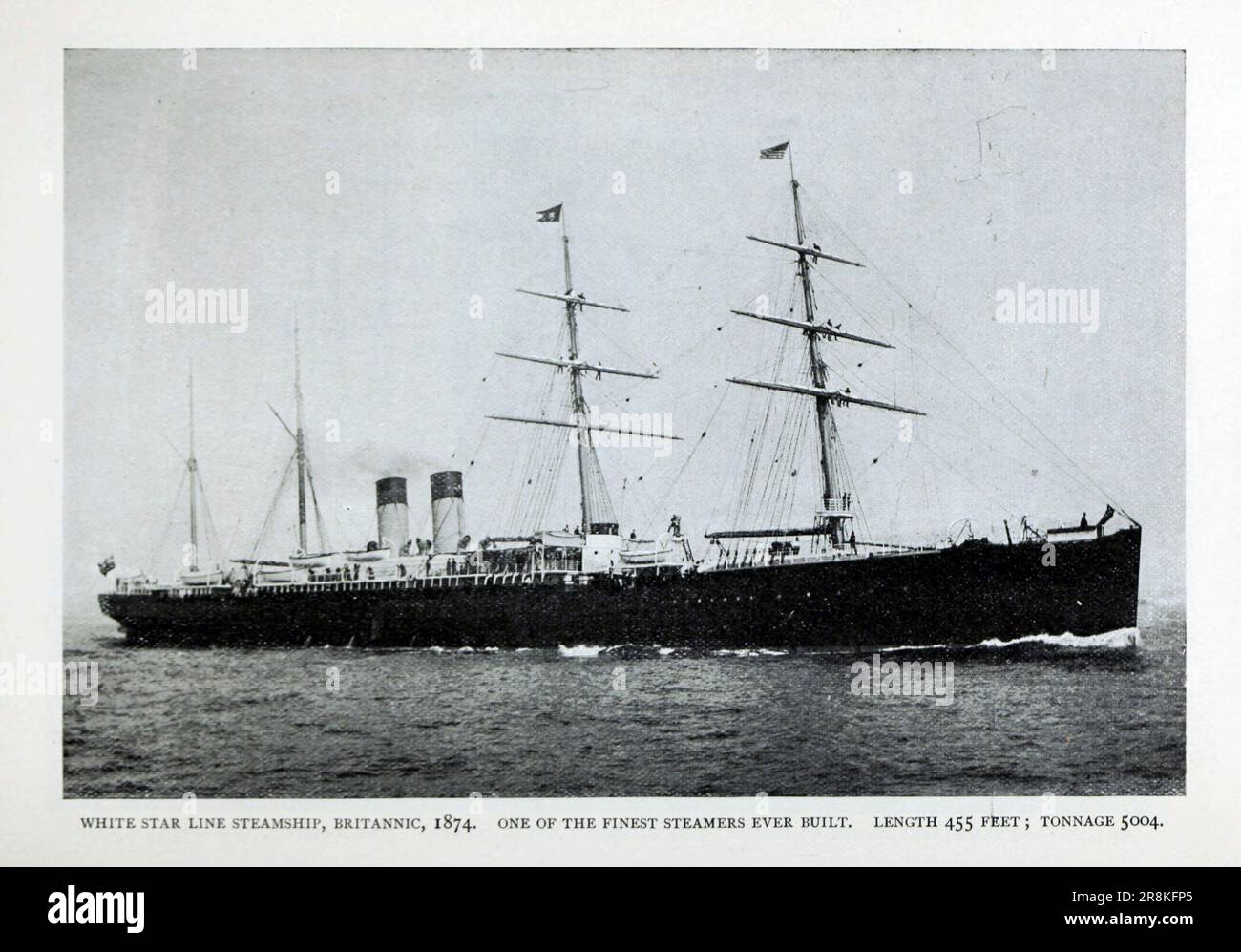 White Star Line, Steamship, Britannic, 1874 Length 455 feet tonnage ...