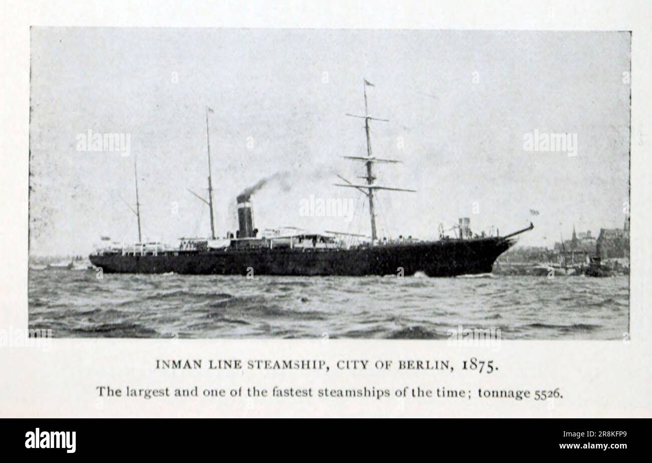 Inman Line Steamship, City of Berlin, 1875 The largest and one of the ...