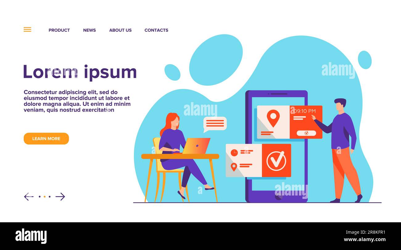 People using online appointment and booking app Stock Vector Image ...