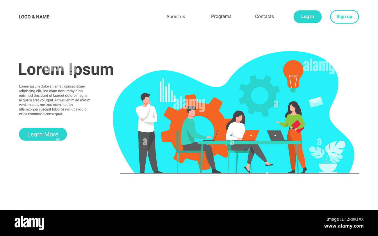 Company employees planning task and brainstorming Stock Vector Image ...