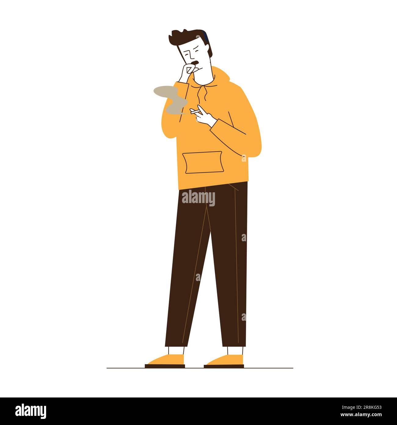 Coughing character hi-res stock photography and images - Alamy