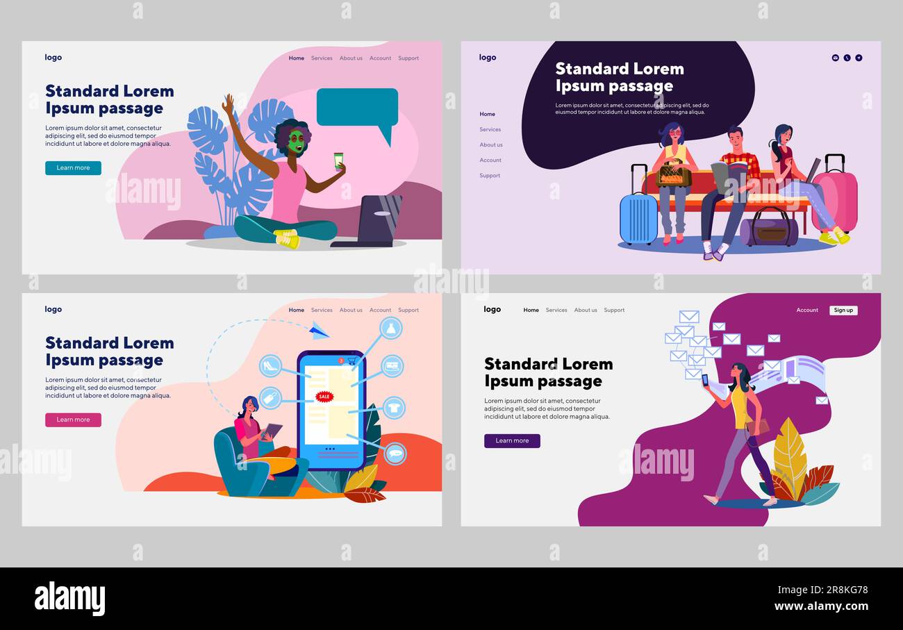 Digital communication set Stock Vector Image & Art - Alamy