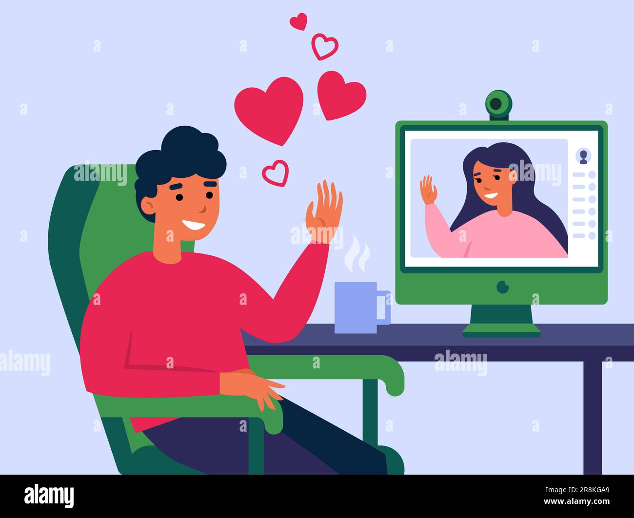 Man finding love online hi-res stock photography and images - Alamy