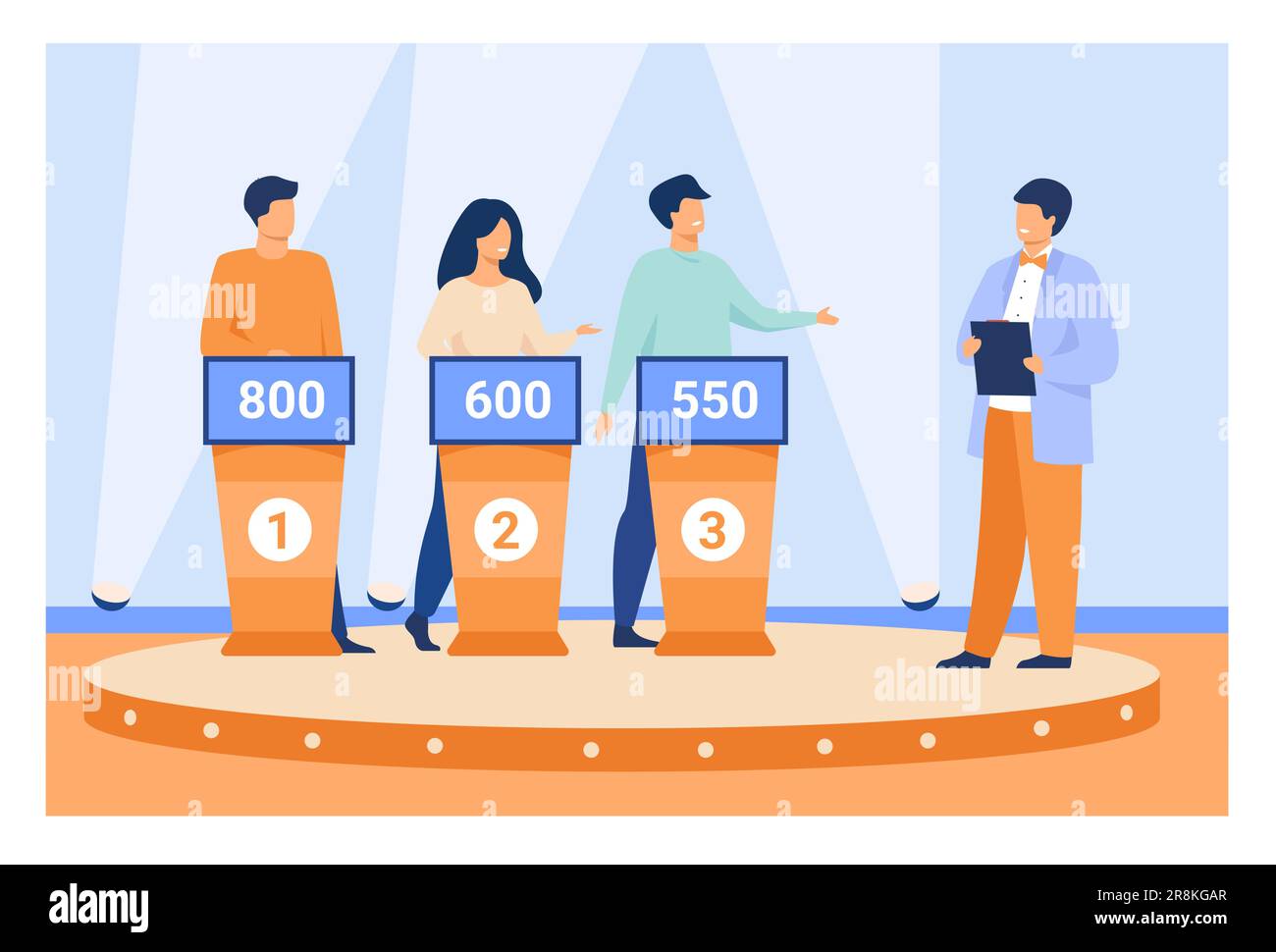 Tv quiz show woman Stock Vector Images - Alamy