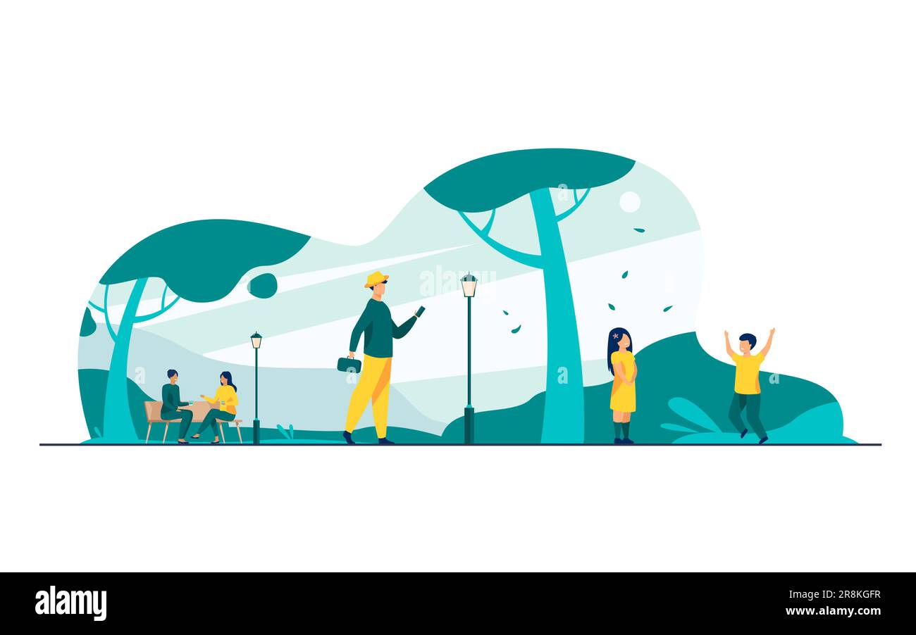 People spring park city Cut Out Stock Images & Pictures - Alamy