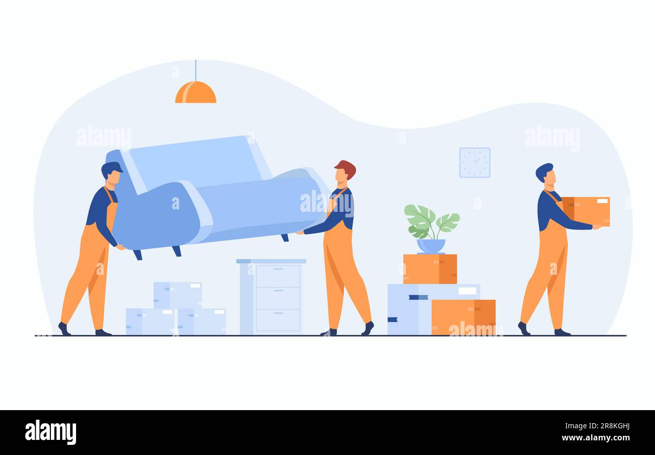 Moving house service sofa Cut Out Stock Images & Pictures - Alamy