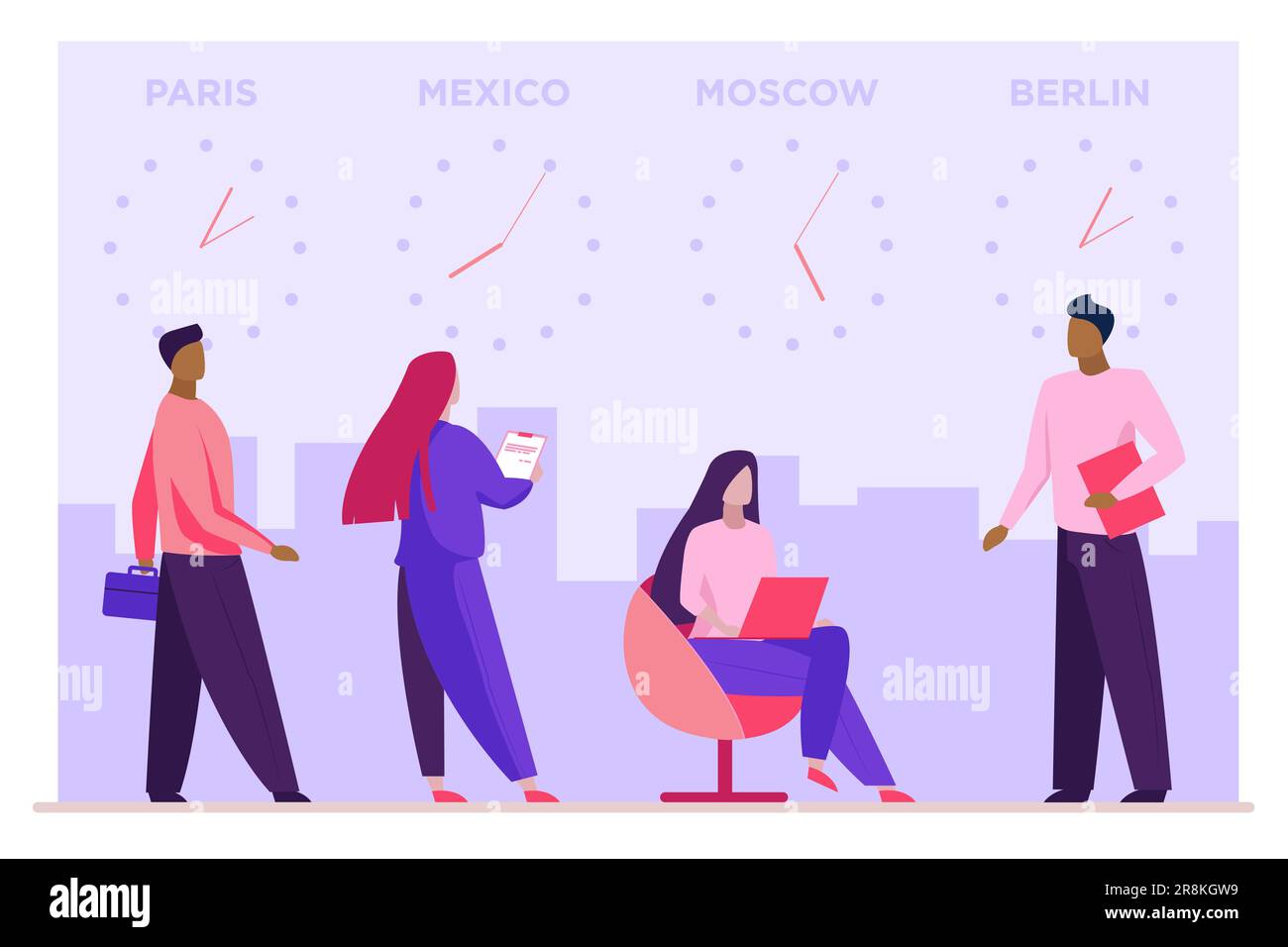 Different time zones Stock Vector Images - Alamy