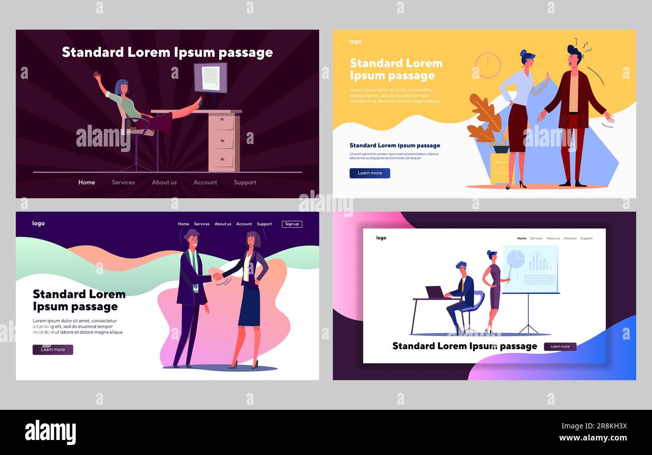 Corporate communication set Stock Vector Image & Art - Alamy