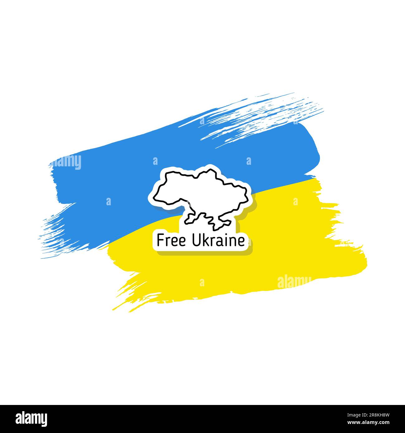 free Ukraine black and white sticker Stock Vector Image & Art - Alamy