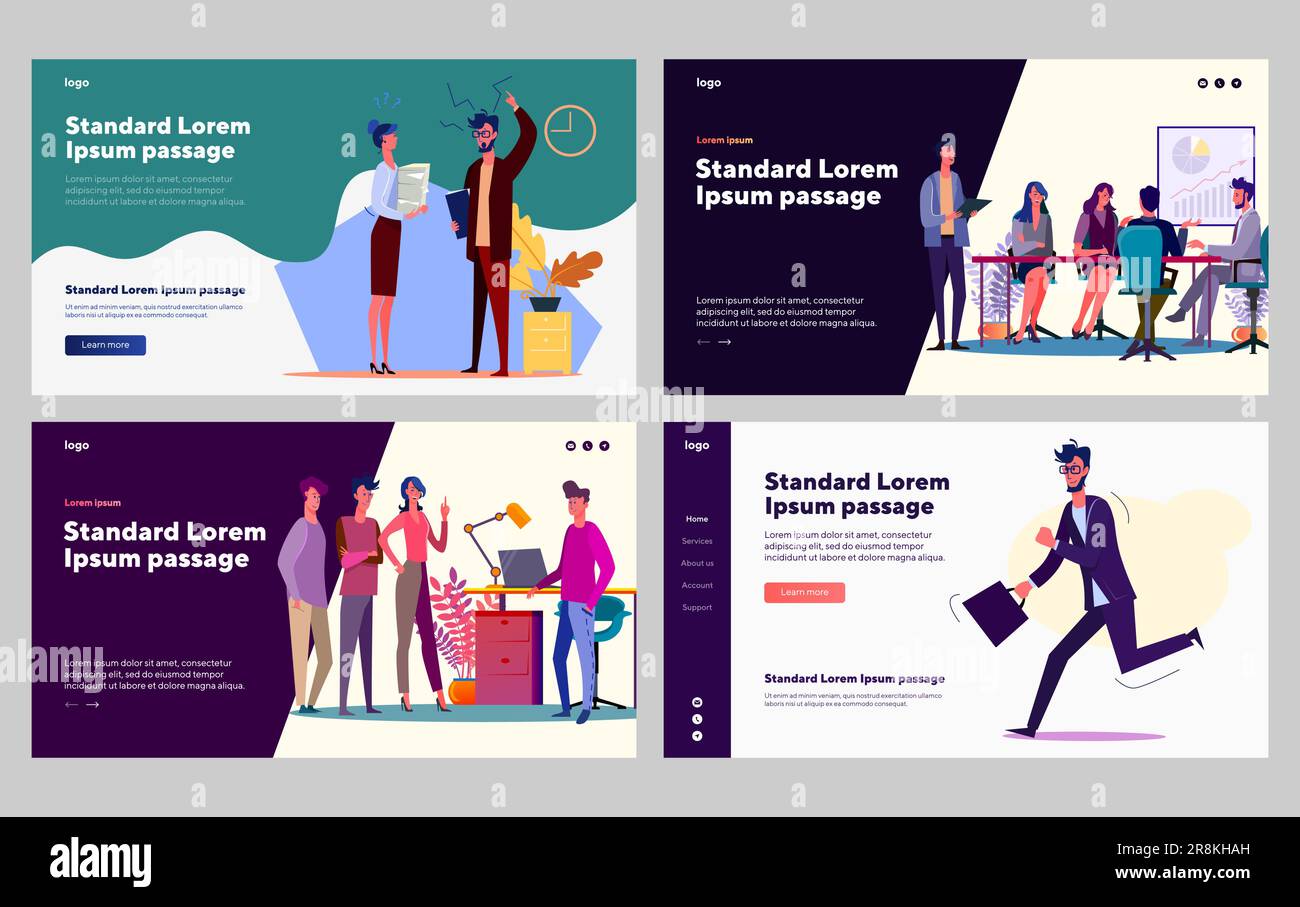 Office workers communication set Stock Vector Image & Art - Alamy