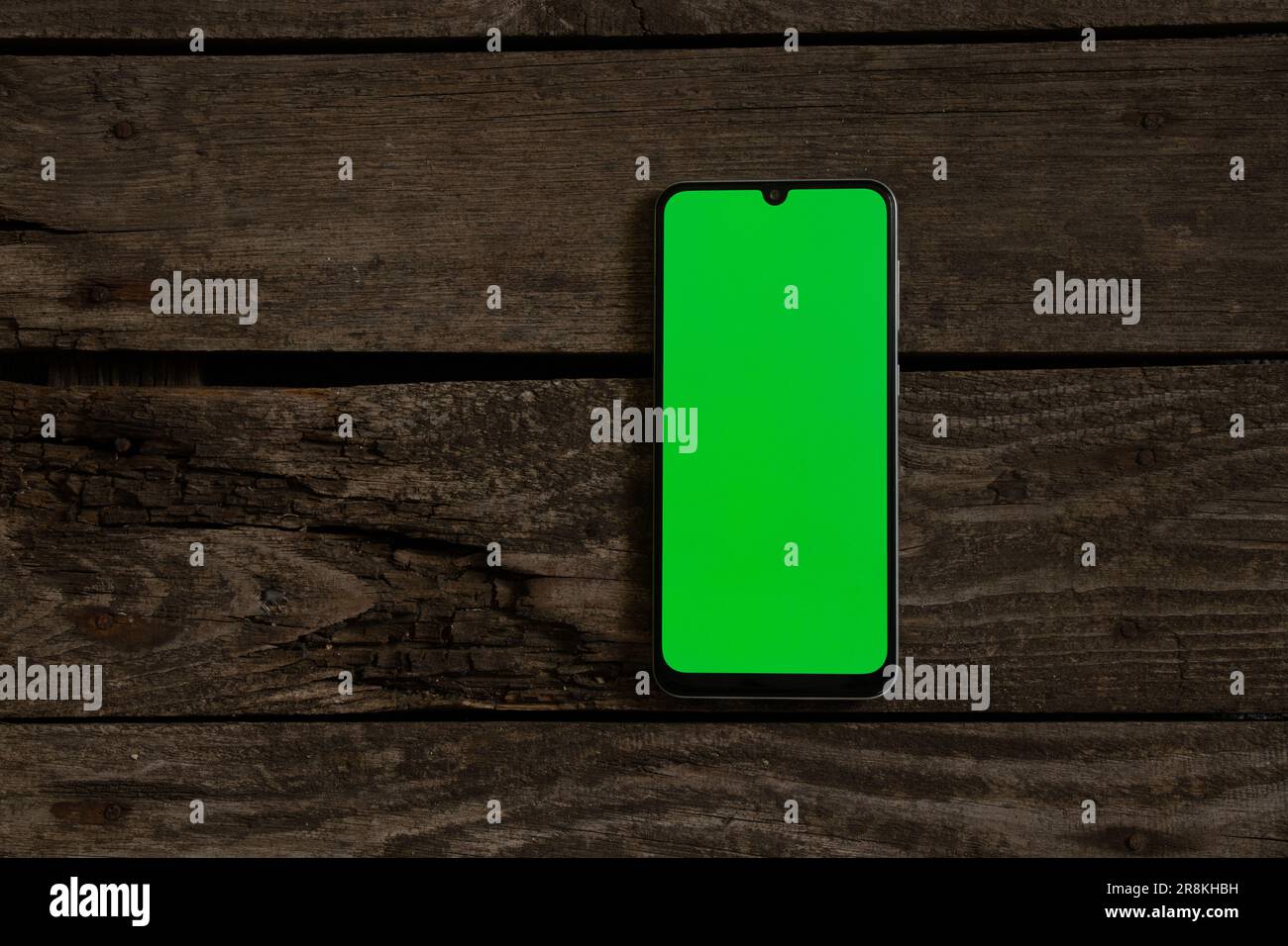 Empty wooden table green screen hi-res stock photography and images - Alamy