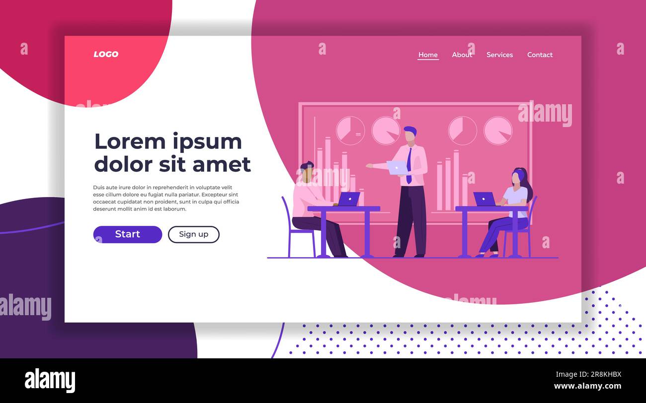 Team instructing Stock Vector Images - Alamy