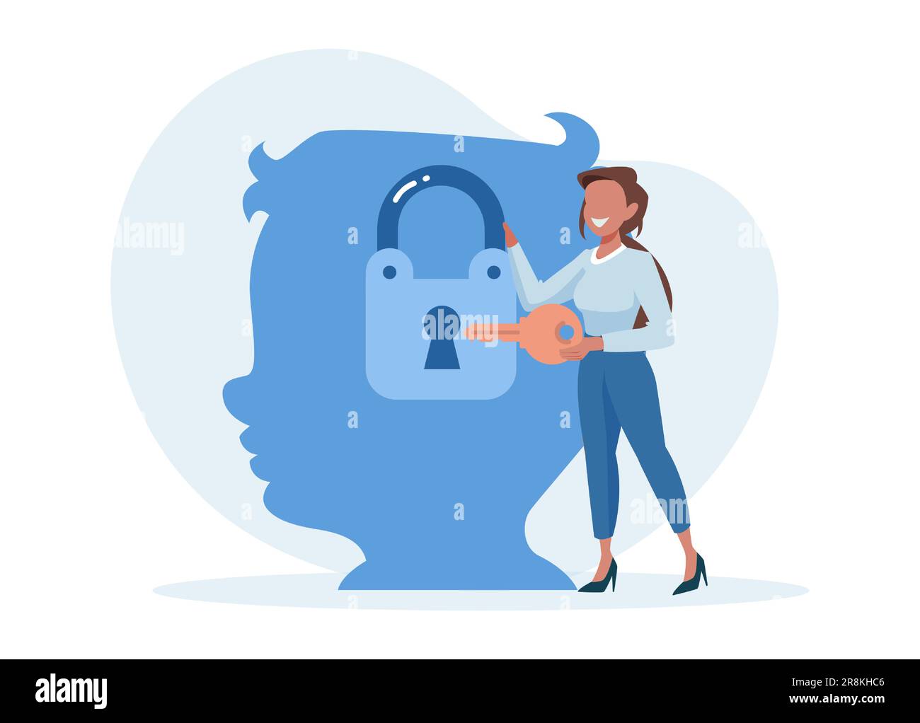 Child mental health concept. Vector of a psychologist woman solving ...
