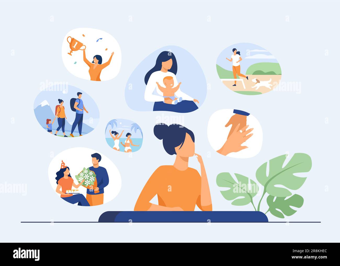 Happy life memories concept Stock Vector Image & Art - Alamy