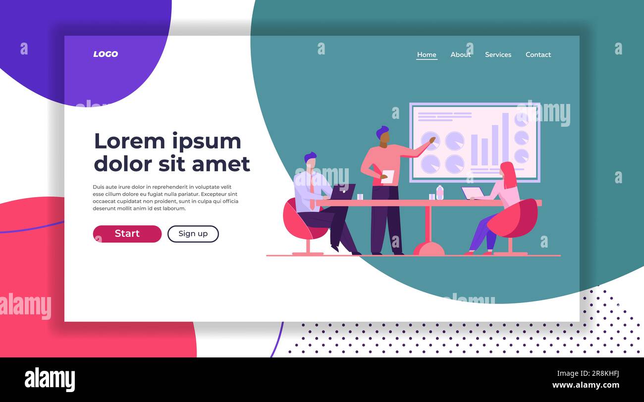 Presenting office team in Stock Vector Images - Alamy