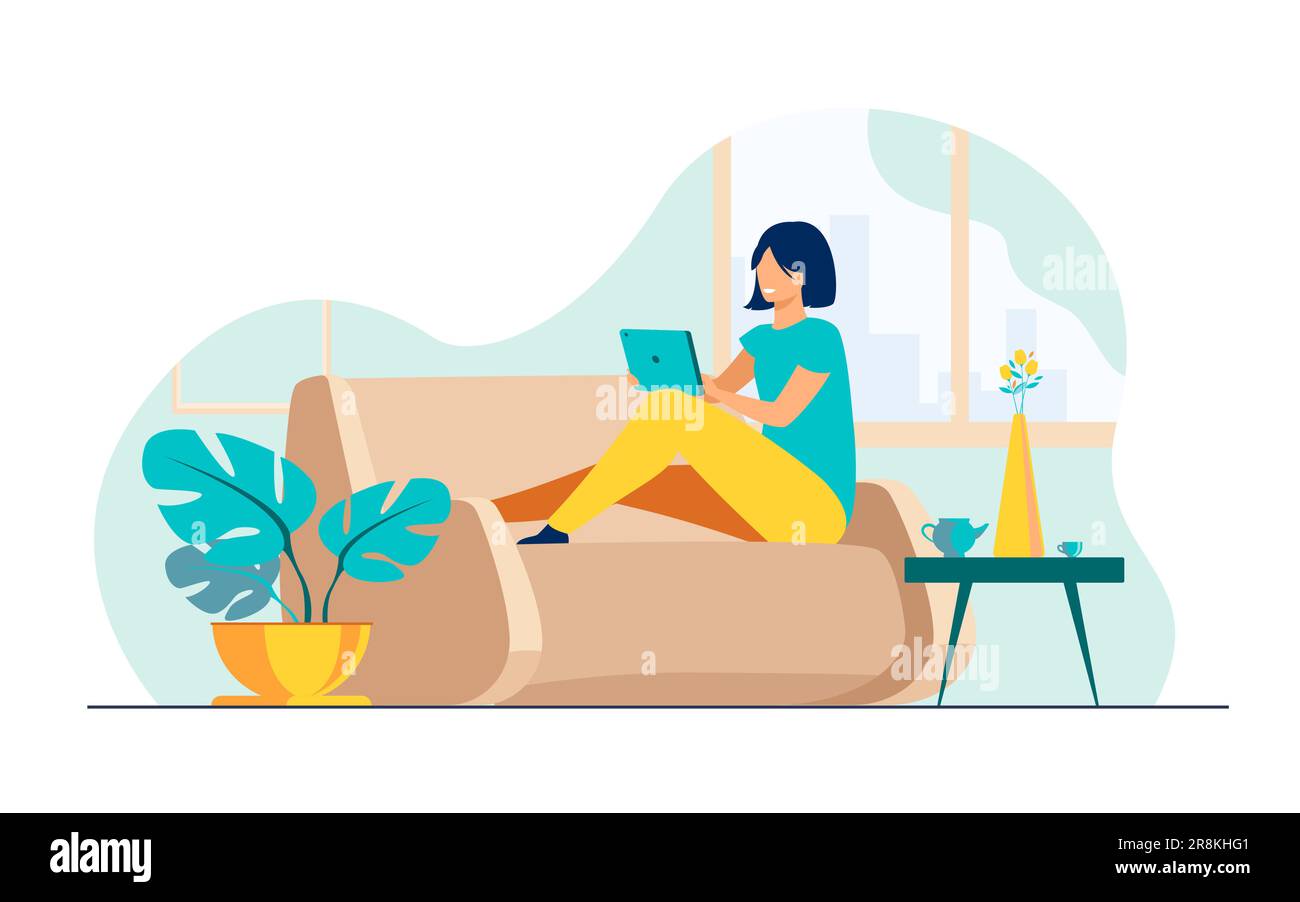 Relaxing movie Stock Vector Images - Alamy