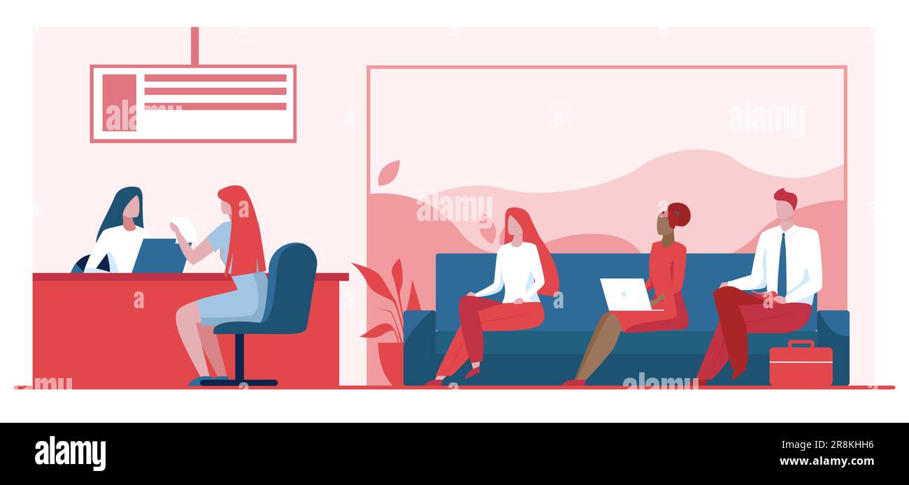 Bank customer service sitting Stock Vector Images - Alamy