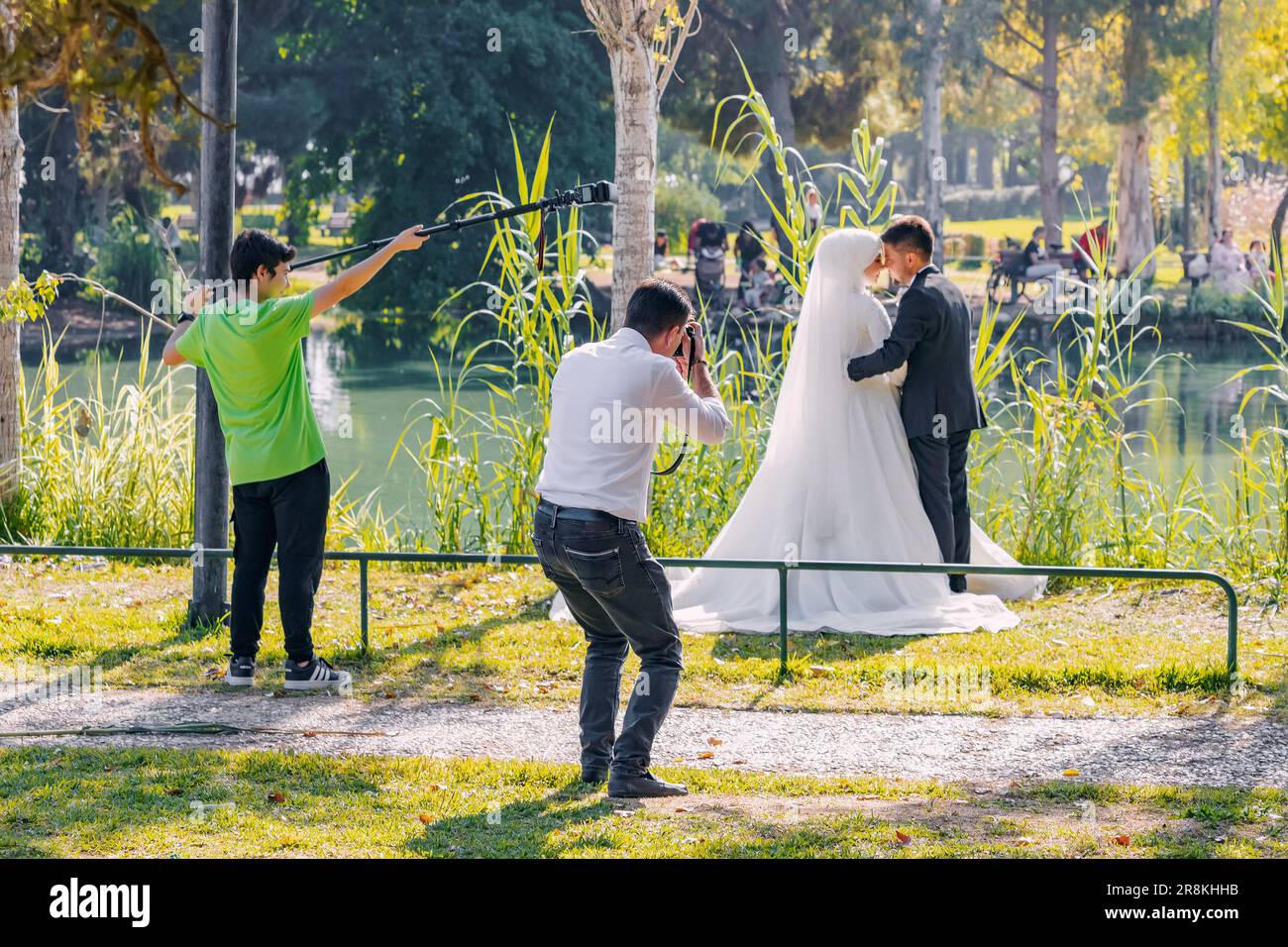 5 November 2022 Antalya Turkey Photographer Shoots Turkish Wedding