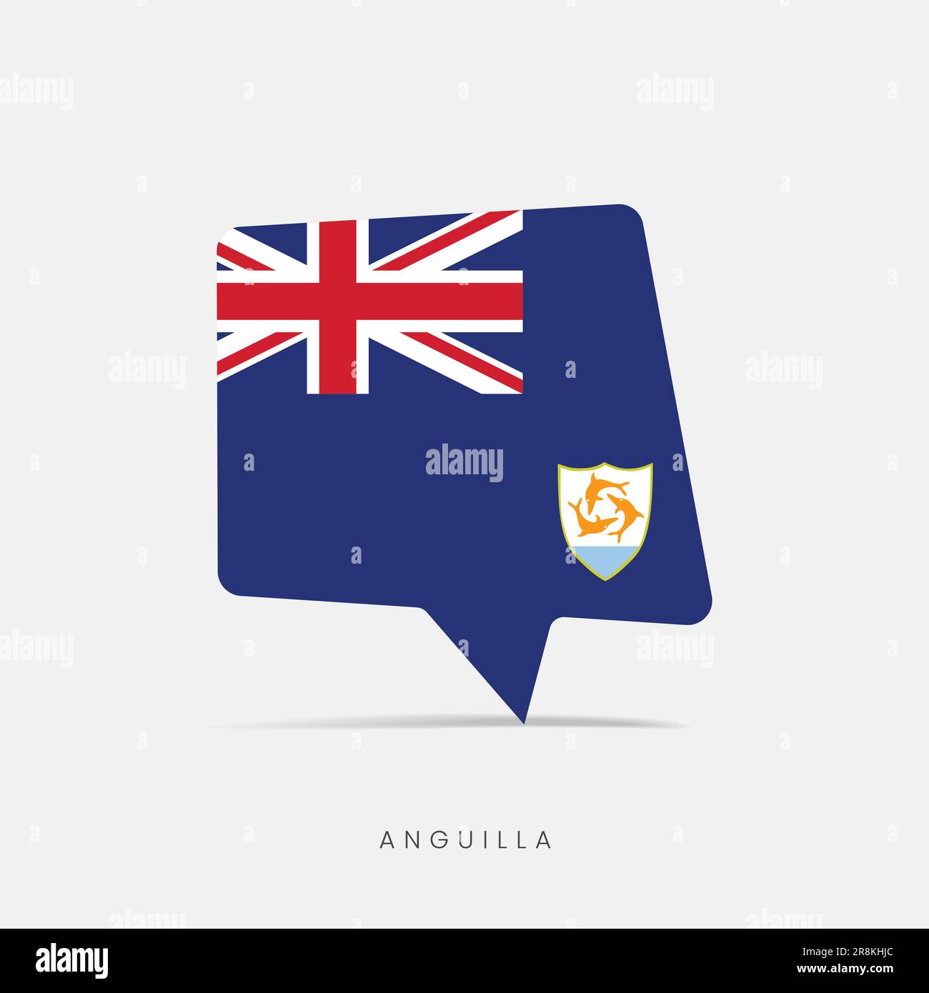 Anguilla vector map hi-res stock photography and images - Alamy