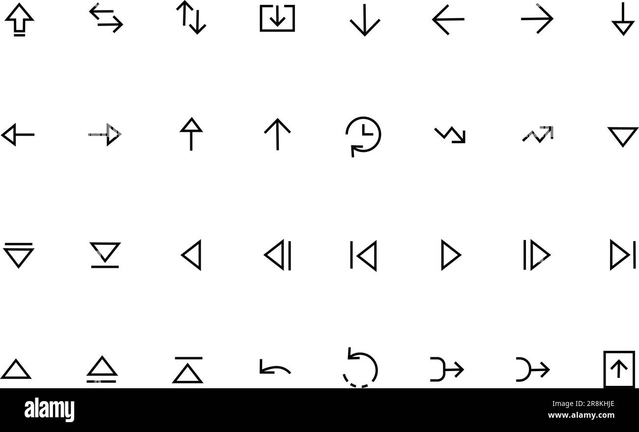 Arrow icons set. OK icon. Arrow vector collection. Ok. Cursor. Modern ...