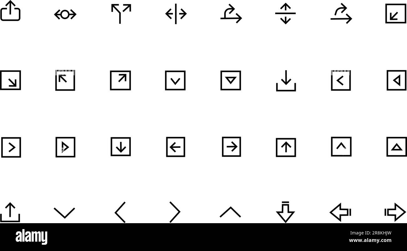 Arrow icons set. OK icon. Arrow vector collection. Ok. Cursor. Modern ...